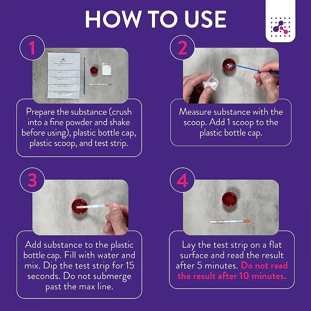 Signify Analytics Xylazine and Fentanyl Test Strip for Liquid and Powder Substances - 5 Pack (5 Test Strips) - Fast, Easy and Simple to Use Forensic Test, White