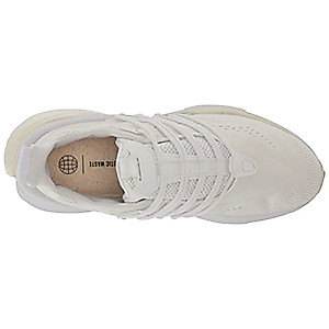 adidas Men's AlphaBoost V1 Running Shoe, White/White/Chalk White, 10.5