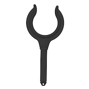 Alomejor 2 Pcs Boat Oar Lock Marine Rowlock Horn Side Mount for Oars Rod and Fishing Rod Support Bracket for Sea Fishing Boating(Black)