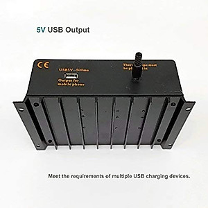 Y&H 80A Solar Charge Controller 12V 24V LCD Display USB Output Solar Panel Controller Multip Circuit Protection Solar Charger Discharge Regulator for Lighting System,with Dark Activated Function