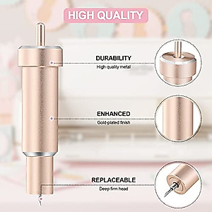 Premium Fine Point Blade for Cricut, Fabric Bonded Blade and Housing, Cutting Blades Replacement for Maker 3/Maker/Explore 3/Explore Air 2/Air/One, Explore Maker - Gold