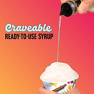 Hawaiian Shaved Ice Clear Cherry Syrup - Nut Soy Dairy & Dye Free - Flavor Fluffy & Crunchy Snow Cones - Shelf Stable - Makes 8 Servings - 16 ounces