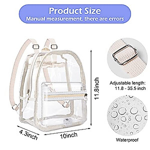 Mytium Clear Backpack,Transparent Backpack with Led lights See Through Backpack for Kids Adult School,Sport,Travel,Stadium-Large