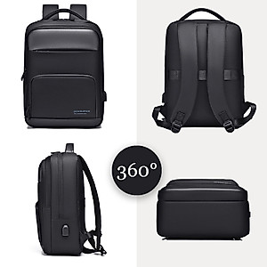Kamlui Laptop Backpack for Men Black with Laptop Compartment Computer Case Laptop Bag