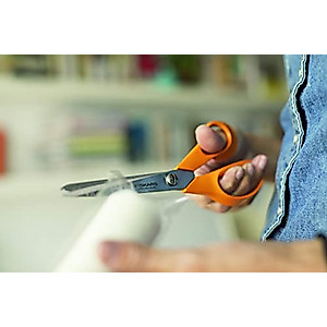 Fiskars 1000815 General Purpose Scissors, Total Length: 21 cm, Quality Steel/Synthetic Material, Classic, one, Orange