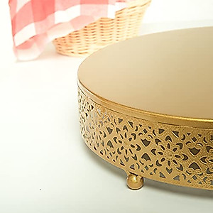 Beingreat 3-Piece Cake Stands Set, Round Metal Cake Stands Dessert Display Cupcake Stands for Birthday Wedding Anniversary Party Gold (8” 10” 12”)