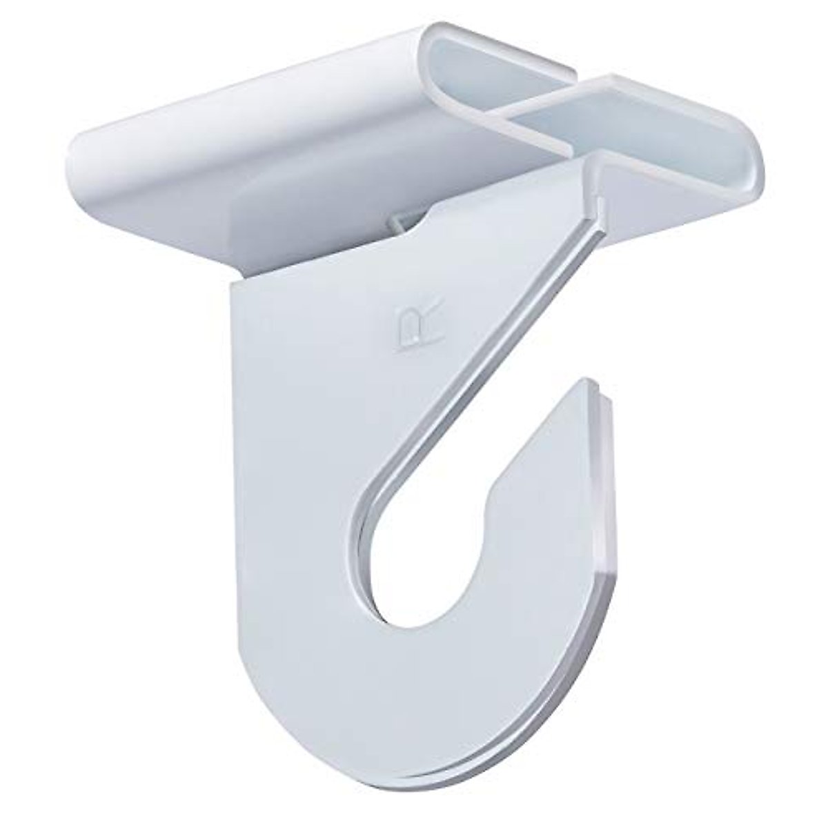 GlossyEnd Pack of 50 Pairs - High Strength Aluminum Two Piece Ceiling Hooks for Drop-Ceiling T-Bars, 50 Right and 50 Left, White Enamel Finish, Holds up to 15 lbs. 1" W x 1 ½"H