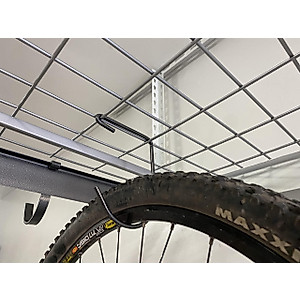 RACK YOUR GARAGE Overhead Rack Hooks for Hanging from Ceiling Rack and Wall Shelving Deck, Heavy Duty Mixed Pack Hooks - Gray (Set of 8)