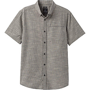 prAna Men's Agua Shirt, Charcoal, Small