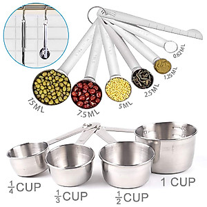 5-Speed Electric Hand Mixer, 5 Large Mixing Bowls Set, Handheld Mixers with Whisks Beater, Stainless Steel Metal Nesting Bowl Measuring Cups Spoons Kitchen Cake Blender for Prep Baking Supplies