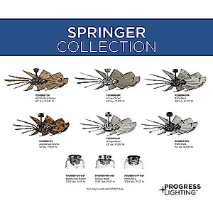 Progress Lighting P250000-081 Springer Ceiling Fans, 60 in, Nickel