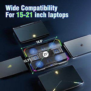 Cooling Pad for Gaming Laptop with Thermoelectric Cooler，8 Fans Powerful Laptop Cooler (Thermoelectric Cooler and 8 Fans)