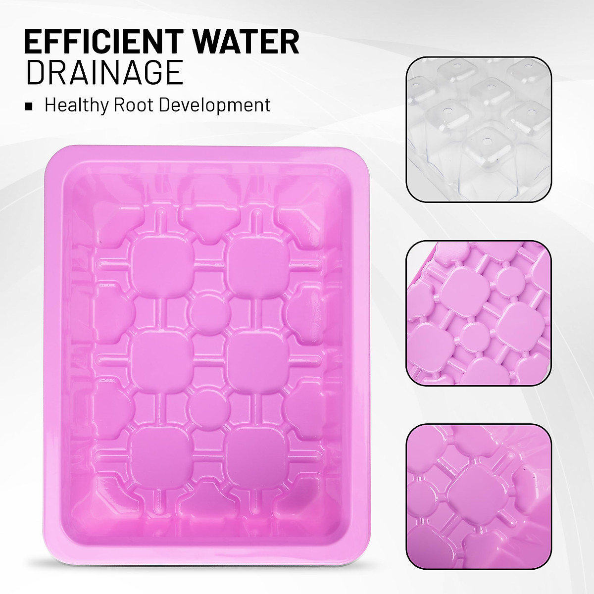 Trendily Inspired 10 Pack Seed Starter Kit with Humidity Dome, 120 Cell Germination Kit, Reusable Plant Sprouting Trays, 10 Colorful Growing Kits Greenhouse (5 Colors)