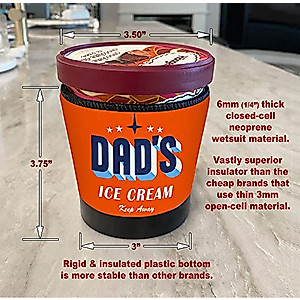 Mugzie - Ice Cream - Pint Sized - Deluxe Thick Neoprene Cozy Sleeve Cover Insulator - Dads Ice Cream