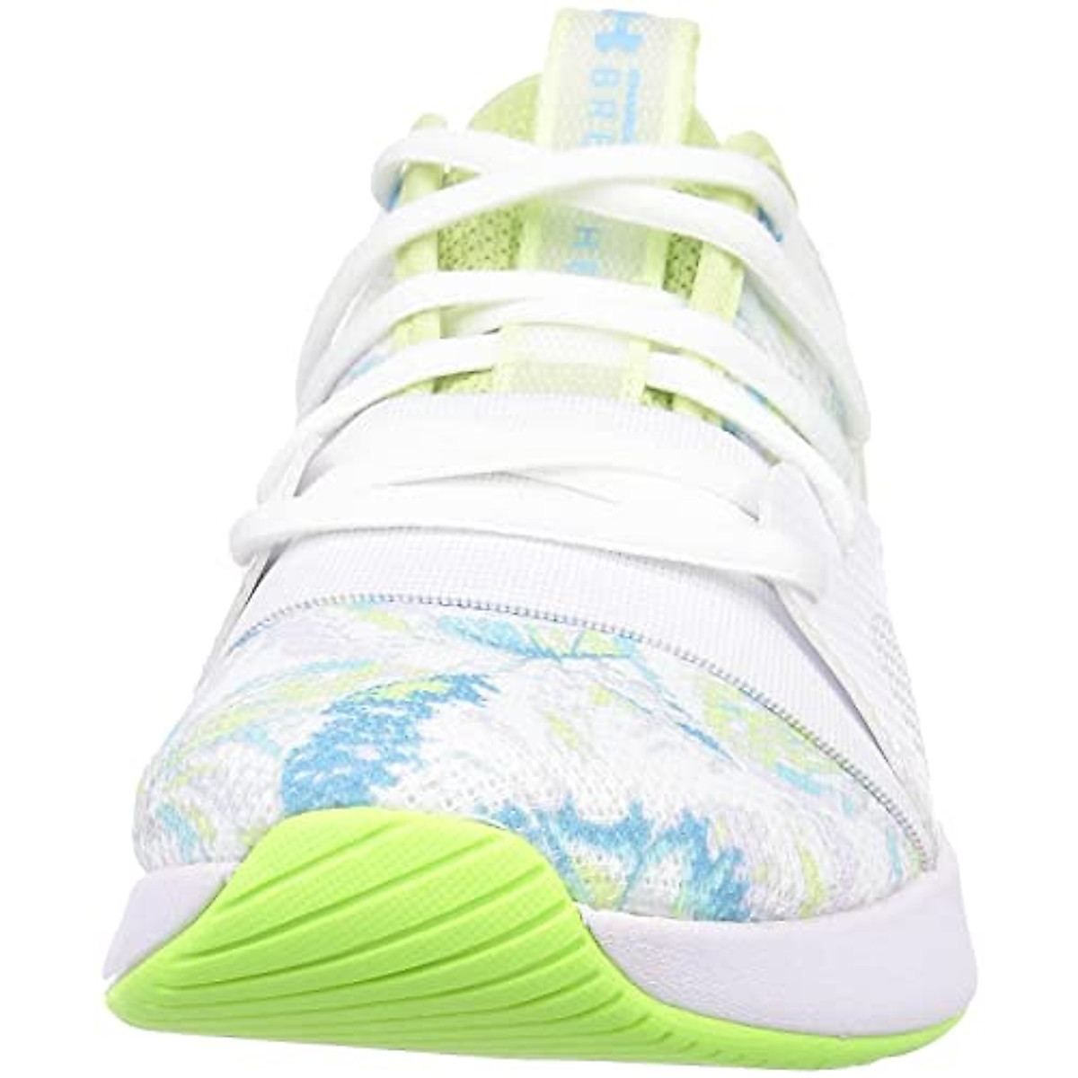 Under Armour Women's Charged Breathe Training Shoe, (100) White/Pale Olive/Fresco Blue, 10, US