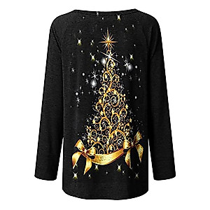 Women Ugly Christmas Sweartshirt Womens Gauze Button Down Shirt Dressy Casual Christmas Sweater Snowman Graphic Turtleneck Swiss dot Blouses t Shirts v Neck Collared Fall Sweatshirts Flare Jeans for
