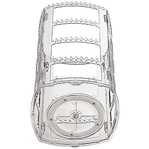 Sooyee 360 Rotating Earring Holder and Jewelry Organizer, 4 Tiers Jewelry Rack Display Classic Stand, 156 Holes and 160 Grooves for Necklaces Earrings Piercings, Clear