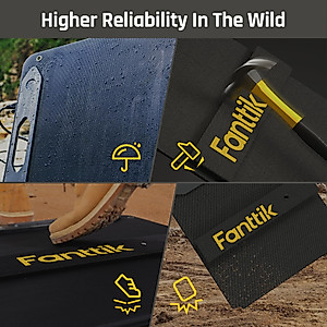 Fanttik EVO 300 Portable Power Station with 100W Solar Panel, 299Wh Backup Power Supply with Ultra Large Digital Screen, 2 AC 110V/300W (Peak 600W) Pure Sine Wave Outlets, for Outdoors Camping Travel