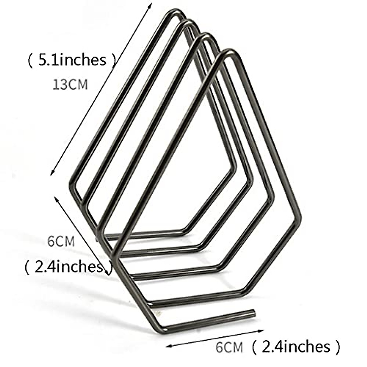 Storage Newspaper Baskets Magazine Rack Cone-Shaped Wrought Iron Bedroom Gold Stand Desktop Rack Living Room Black Book Rack (Color : Gold, Size : 6613cm)