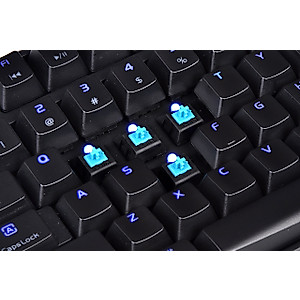 Tt eSPORTS Thermaltake Tt e Sports Poseidon Z Blue Switches with 4-Level Brightness Blue LED Mechanical Gaming Keyboard KB-PIZ-KLBLUS-06