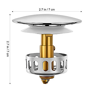 DOITOOL Bath Tub Stopper Over Sink Strainer Bath Drain Stopper Bathroom Sink Stopper Bath Tub Plug Shower Drain Hair Catcher for Popup Drain Metal Sink Strainer Sink Tub Bathtub Drain Plug