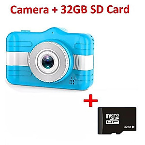 Liadance Kids Digital Camera 3.5inch Screen with 32GB SD Card 1080P HD Video Cute Cartoon Camera for Child Gifts Blue,Camera