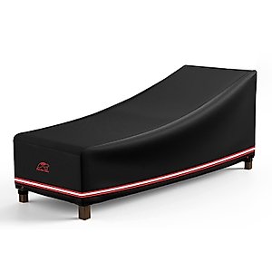 Turtle Life Patio Lounge Chair Cover Waterproof Heavy Duty Outdoor Chaise Lounge Covers with Upgrade Air Vent, 1 Pack - 82L x 32W x 32H inch, Black