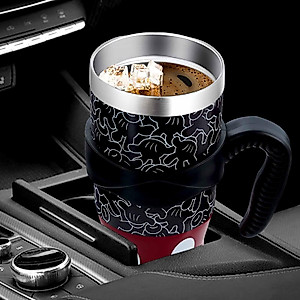 Sunmdecor 40 Oz Tumbler with Handle and Silicone Straws,Coffee Insulated Tumbler with Handle,40oz Tumbler with Handle