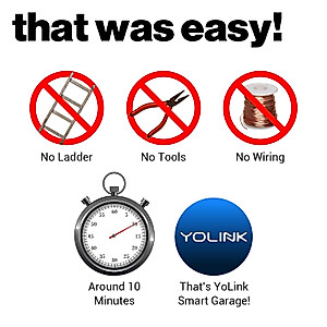 YoLink Garage Door Controller - Remote Control Existing Garage Door Opener, 1/4 Mile World's Longest Range Garage Door Operator Controller, YoLink Hub Required