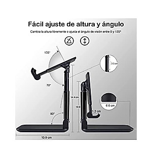 Vimi Adjustable Cellular Table Stand with Tilt Positions (Black)