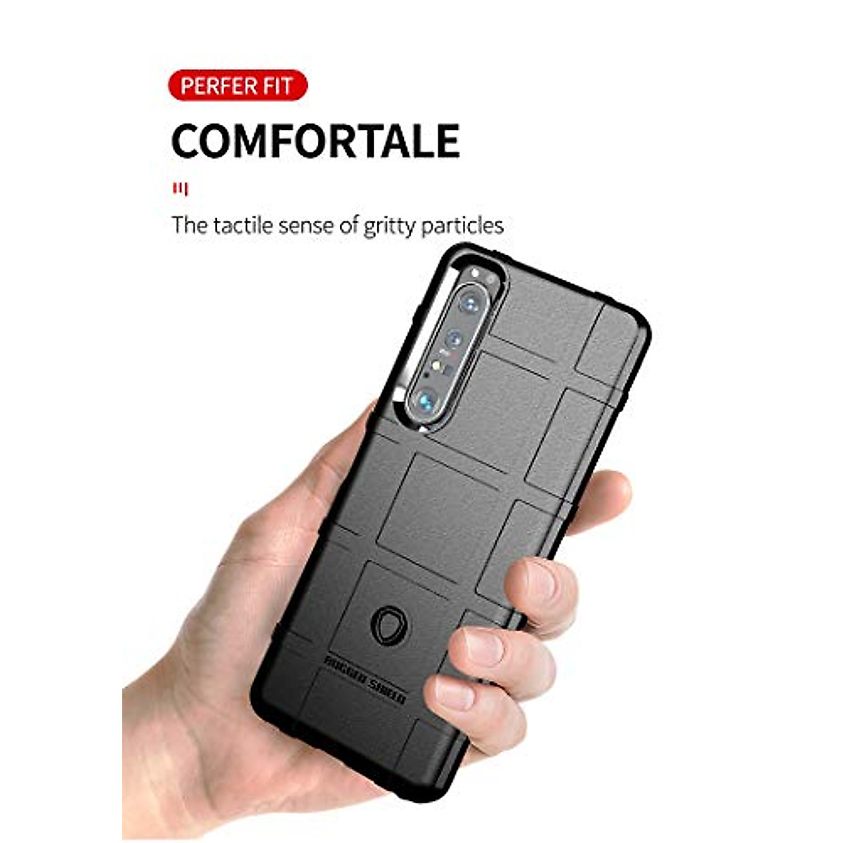 Ysnzaq Military Grade Durable Rugged Phone Case for Sony Xperia 1 III 6.5", Ultra Slim Soft TPU Shockproof Camera Protective Phone Cover for Sony Xperia 1 III HD Black