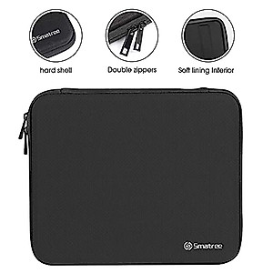 Smatree 12.9 Tablet Sleeve Hard Case for 12.9 inch New iPad Pro 2021-2018, iPad Pro 12.9 4th Gen 2020 with Smart Keyboard Folio and Magic Keyboard, Surface Pro 7 12.3inch Sleeve Bag, Black