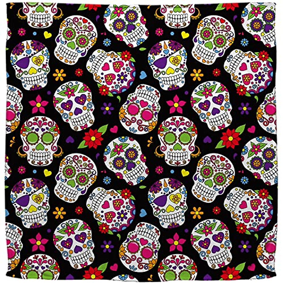 Adrosh Sugar Skull Gifts Blanket for Women Girls Adults, Skull Decor for Home Bedroom Birthday Christmas Halloween, Cozy Soft Lightweight Skull Rose Throw Blankets 51"x59"