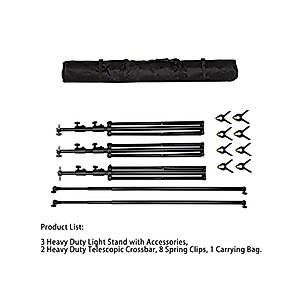 Kate 10x20ft (3x6m) Photography Backdrop Frame Stand for Room Set Adjustable Heavy Duty Photography Background Support System Kit