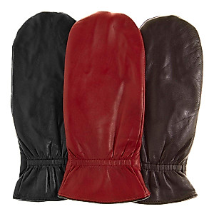 Pratt and Hart Breckenridge Women’s Leather Mittens with Finger Liners Size M Color Black