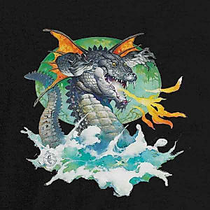 Pop Threads Winged Alligator by Frank Frazetta Art Dragon Infant Baby Boy Girl Bodysuit Black 6M