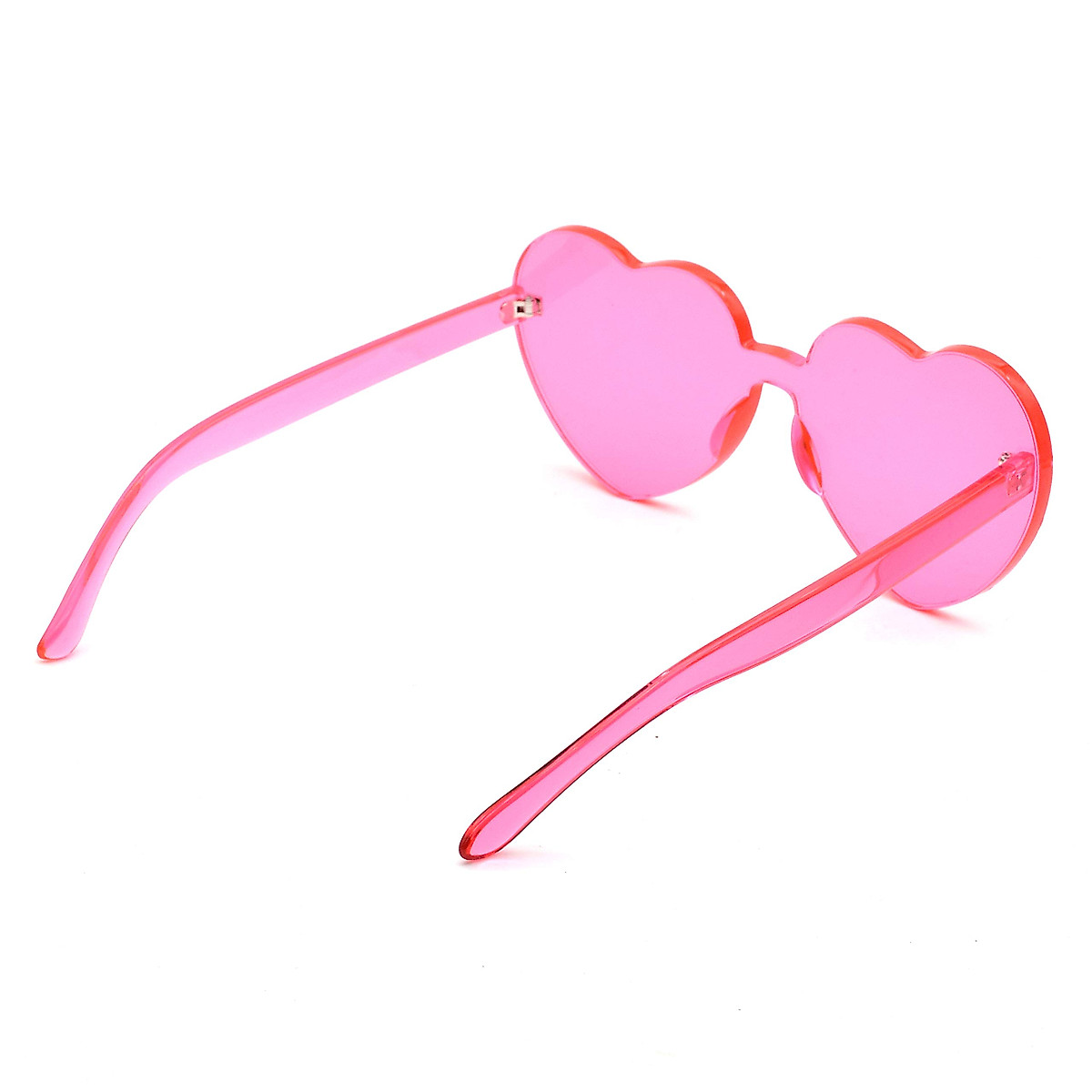 JUSLINK Love Heart Shaped Sunglasses for Women(Pink)