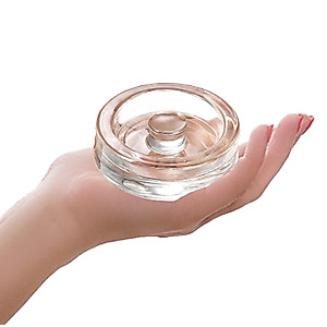 Nexboraque 9 Pack Glass Fermentation Weight, Easy Grip Fermenting Weights Canning Weights and Pickling Glass Weight for Wide Mouth Mason Jar, Clear