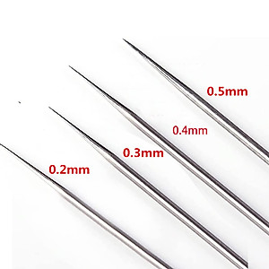Uouteo 0.2mm, 0.3mm, 0.4mm,0.5mm Airbrush Nozzle Needles Replacement Parts for Airbrush Trigger Gun