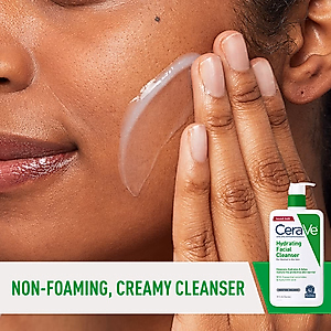 CeraVe Hydrating Face Wash and Hyaluronic Acid Serum with Vitamin B5 Set | 19oz Face Wash + 1oz Serum | Hydrating for Dry Skin | Fragrance Free