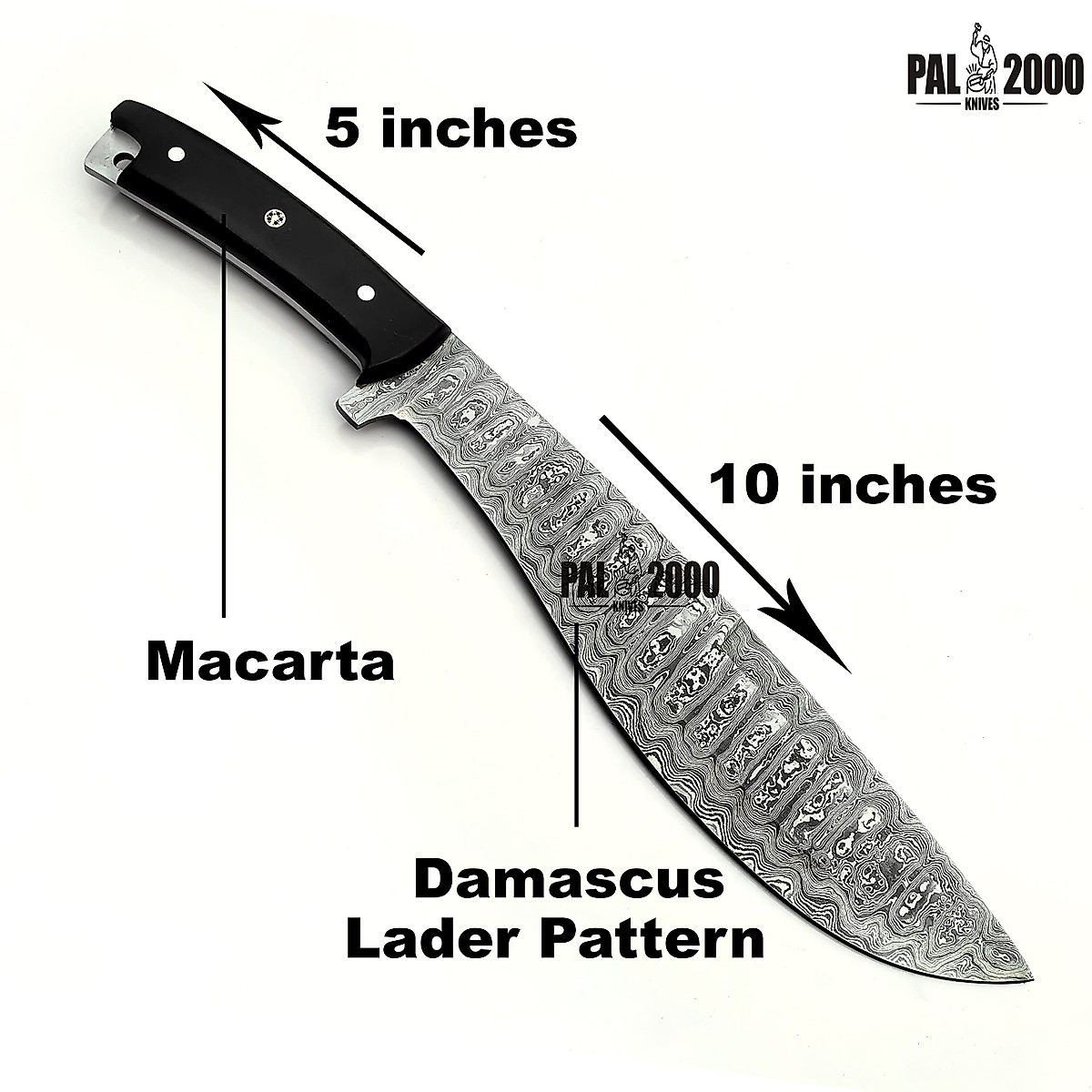 PAL 2000 KNIVES KNI-9982 Handmade Damascus steel Hunting Knife With Sheath