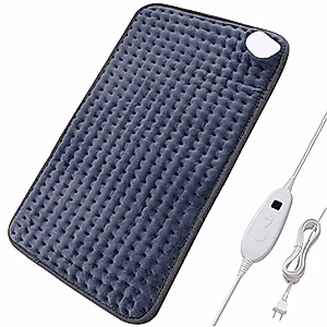 DAILYLIFE Heating Pad 20"x24" for Pain Relief, Microplush Electric Heating Pads with 6 Heat Settings, Fast-Heating Technology, Auto Shut Off, Great for Back, Neck, and Cramps, Deep Blue