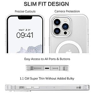 BENTOBEN for iPhone 13 Pro Max Case,[Compatible with MagSafe] iPhone 13 Pro Max Magnetic Phone Case Translucent Matte Shockproof Women Men Girl Protective Cover Case for iPhone 13 Pro Max 6.7",White