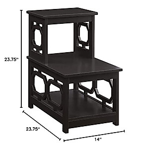 Convenience Concepts Omega 2 Step Chairside End Table, Espresso