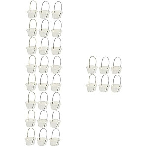 Cabilock 30 pcs rattan basket woven baskets picnic baskets kid basket girls crafts candy gift storage basket vintage hamper basket gingham basket miniature food basket decorative basket egg