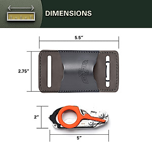 CatchandCraft Raptor Holster with Belt Loop - Durable Leather Sheath for Trauma Shears - Compact Accessory for Emergency Kit