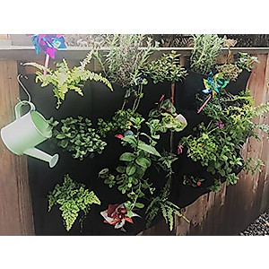 Delectable Garden Cloth 12 Pocket Hanging Vertical Garden Wall Planter for Yard Garden Home Decoration