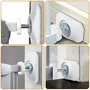 Dreyoo Baby Gate Extender Extension, 4 Pack Pet Gate Threaded Spindle Rods M8 (8MM) Accessory Screw Bolts, Replacement Hardware Parts for Pressure Mounted Baby Gate (Protector Style)