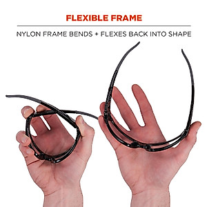 Ergodyne - 56033 Skullerz Loki Convertible Anti-Fog Safety Sunglasses, Smoke Lens- Includes Gasket and Strap to Convert to Goggle Anti-fog Smoke Lens, Black Frame