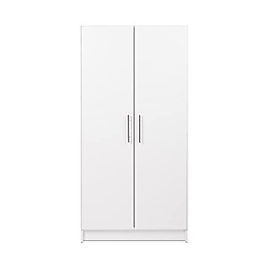 Prepac Elite Wardrobe with Storage, White